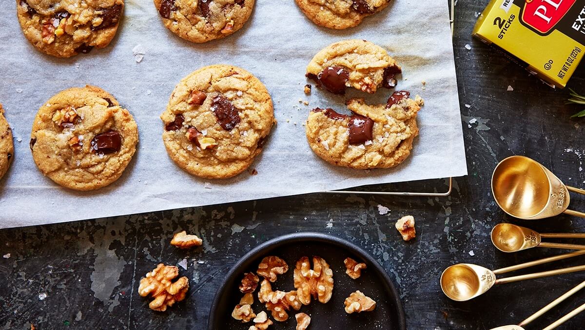 Plugrà - Rosemary and Sea Salt Chocolate Chunk Cookies